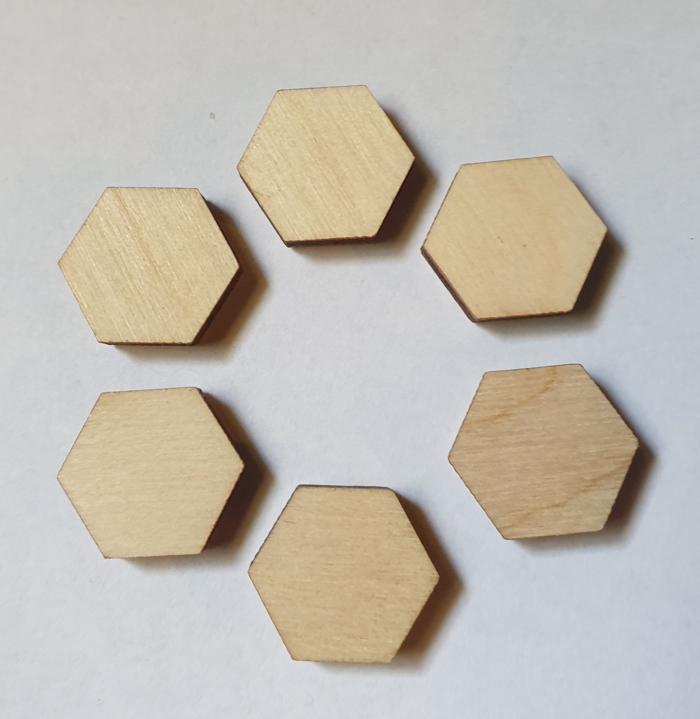 Mini Wooden Hexagon Fridge Magnets / Whiteboard Magnets - Strong ...
