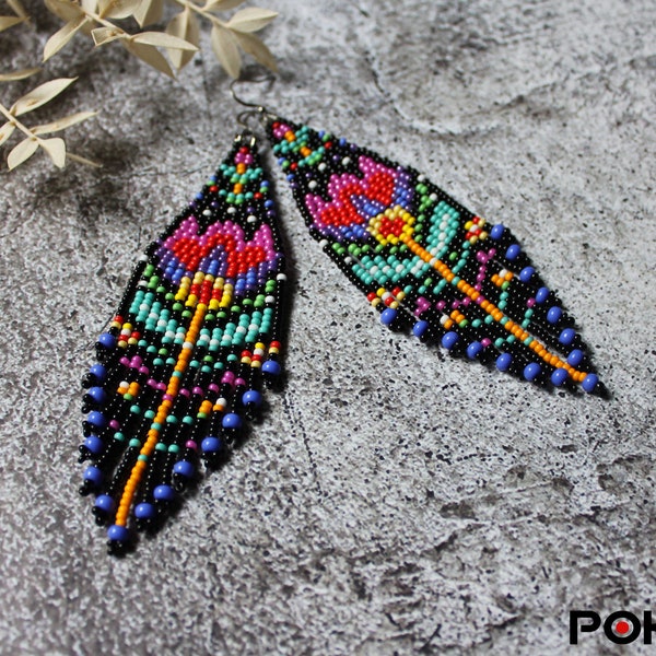 Beadwork Earrings - Etsy