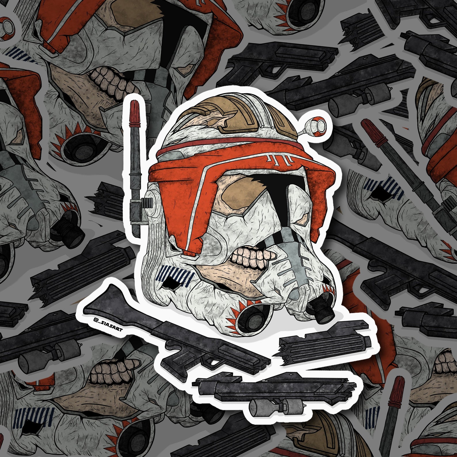 Commander Cody Skull Sticker Star Wars the Clone Wars Sticker - Etsy