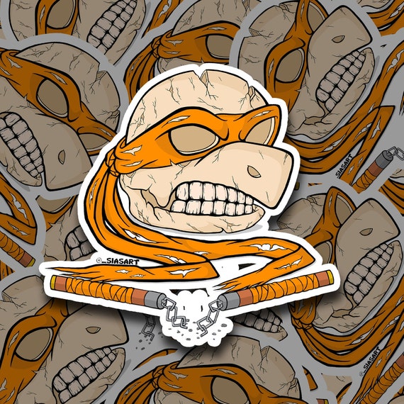 Ninja Turtle Mikey Sticker | Etsy