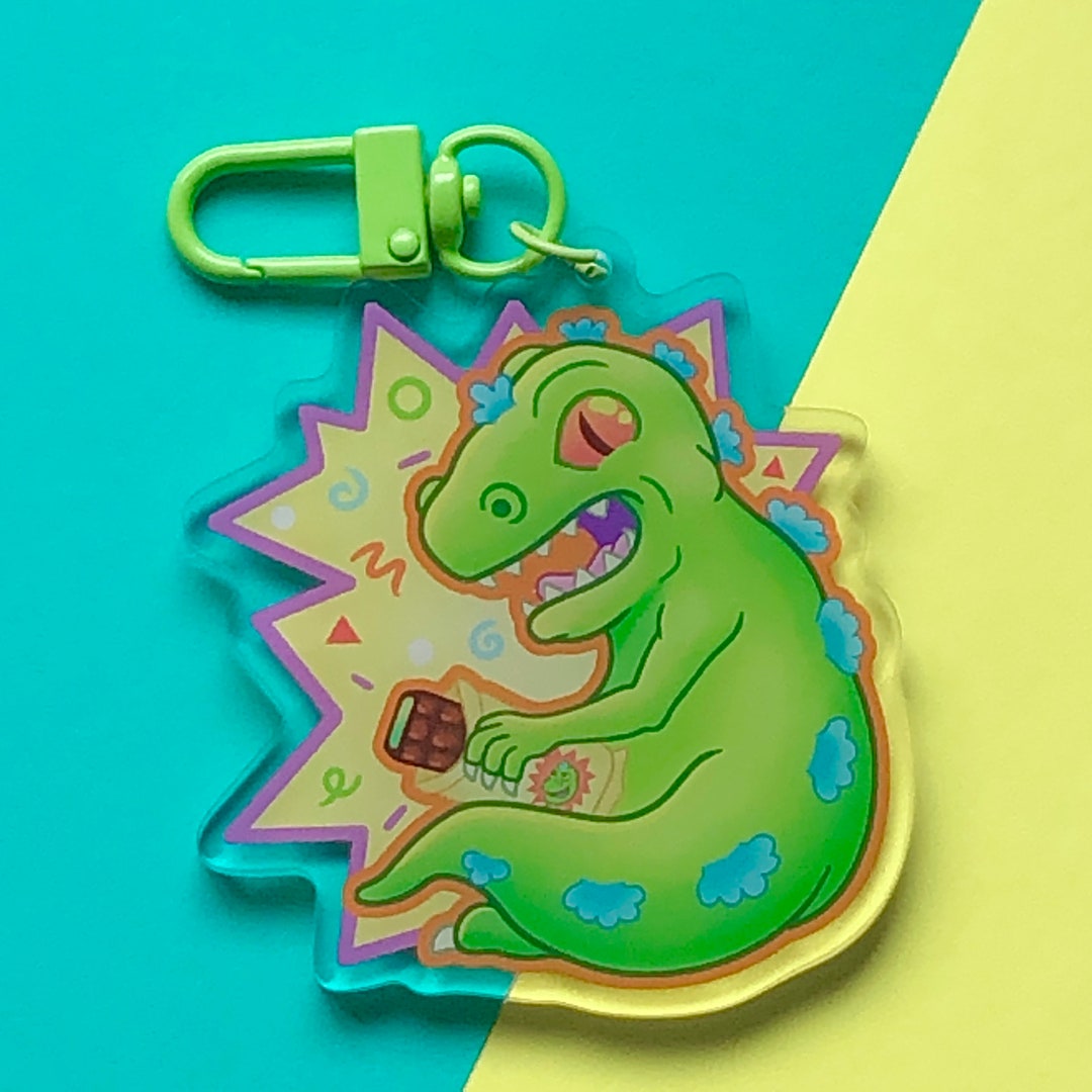 Rugrats Reptaur Dinosaur Cartoon Keychain Charm A Grade - Etsy