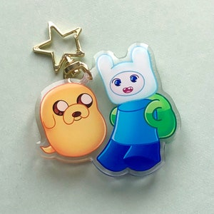 Adventure Time Finn Jake BMO Keychain Charm A Grade - Etsy