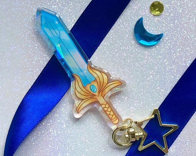 She-ra Sword Holographic Charm Keychain A Grade - Etsy