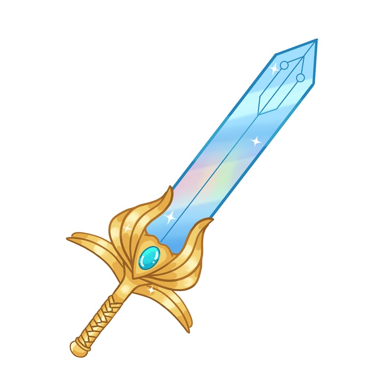 She-Ra Sword Glossy Vinyl Sticker | Etsy