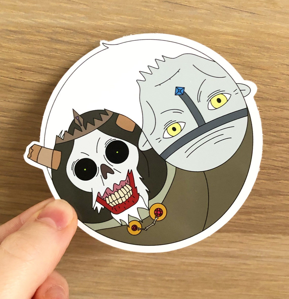 Adventure Time The Lich & Billy Yin Yang Vinyl Sticker | Etsy