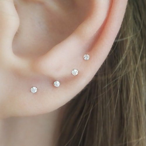 Silver Stud Earrings Small Silver Earring Studs Tiny Silver - Etsy