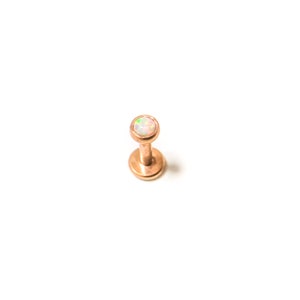 Flat Back Opal Helix Piercing, Flat Labret Screw Opal Helix,helix ...