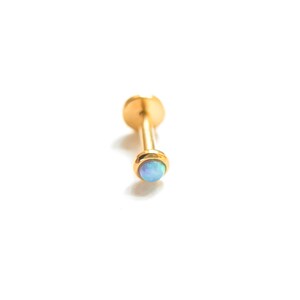 Flat Back Opal Helix Piercing, Flat Labret Screw Opal Helix,helix ...