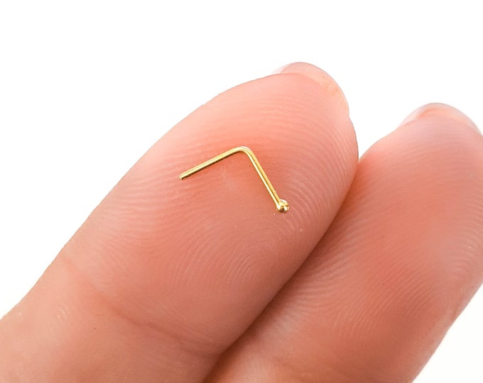 TINY 18K Rose Gold Nose Stud Tiny Nose Dot Rose Gold Nose Tiny Nose ...