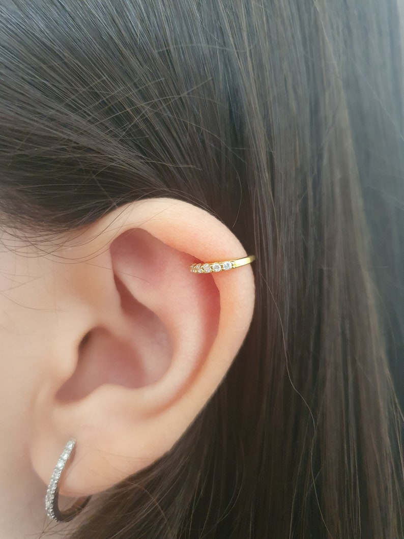 Limited Edition - CZ Helix Cuff-gold Helix Cuff-thin Helix No Piercing ...