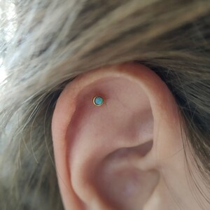 Flat Back Opal Helix Piercing, Flat Labret Screw Opal Helix,helix ...