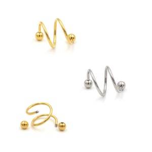 16G Spiral Helix Earring CZ - Twist Helix - Spiral Helix - Screw Ball ...