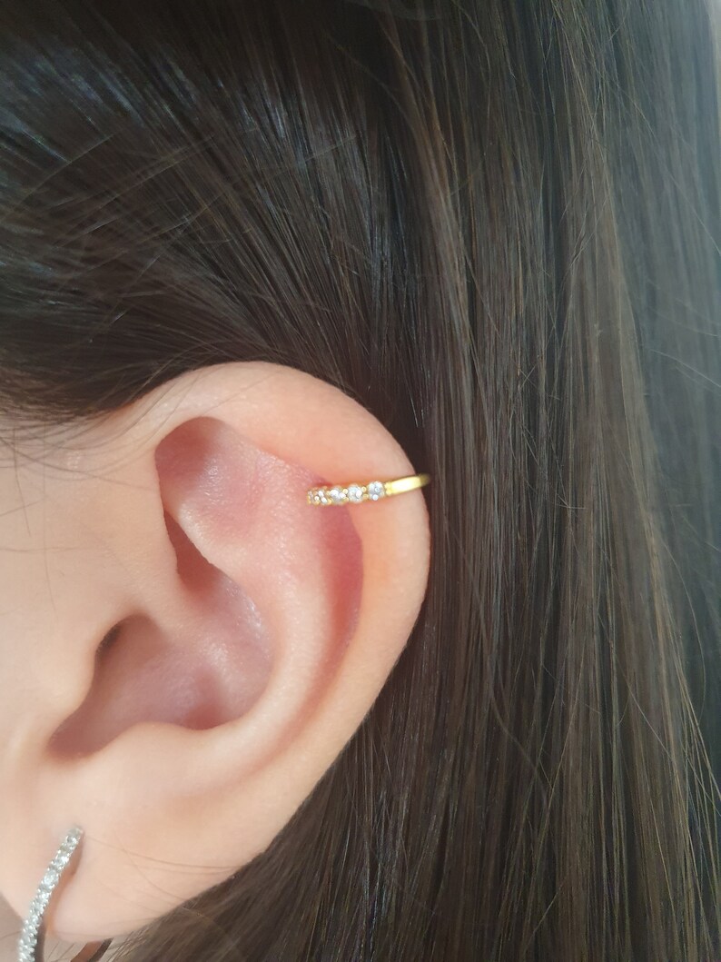 Limited Edition - CZ Helix Cuff-gold Helix Cuff-thin Helix No Piercing ...