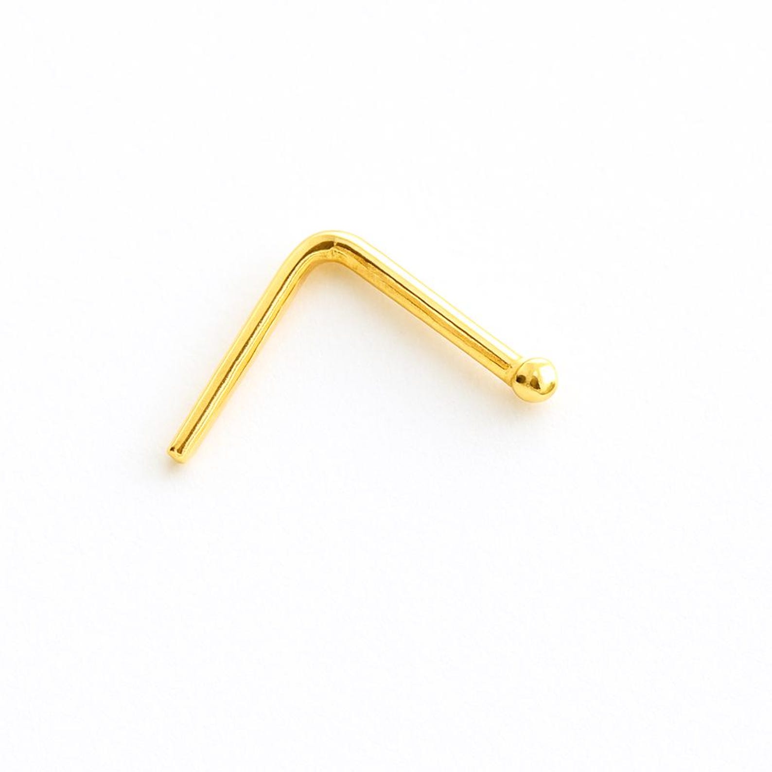 Nose Stud Gold 1mm - Tiny Nose Stud Piercing - Tiny Ball Nose Stud ...
