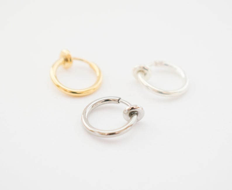 Silver Belly Ring-fake Belly Ring-fake Belly Button - Etsy