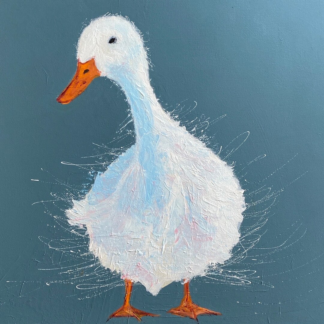 Animal Art Print, Daphne Duck. Duck Art Print, Gift + Free Personalised ...