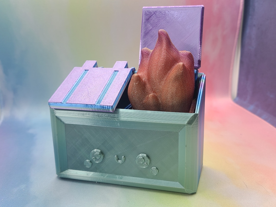 Happy Dumpster -fire- (layers in Green) Gachapon - Etsy