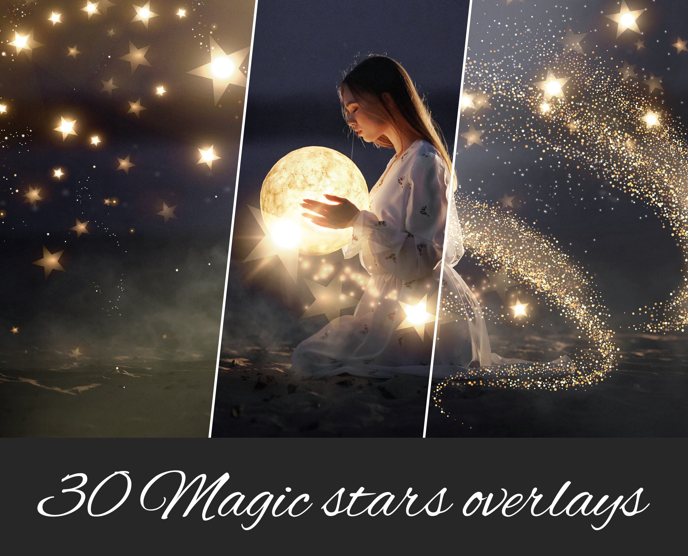 30 Magic Stars Effects Photoshop Overlays Stars Fairy Magic - Etsy
