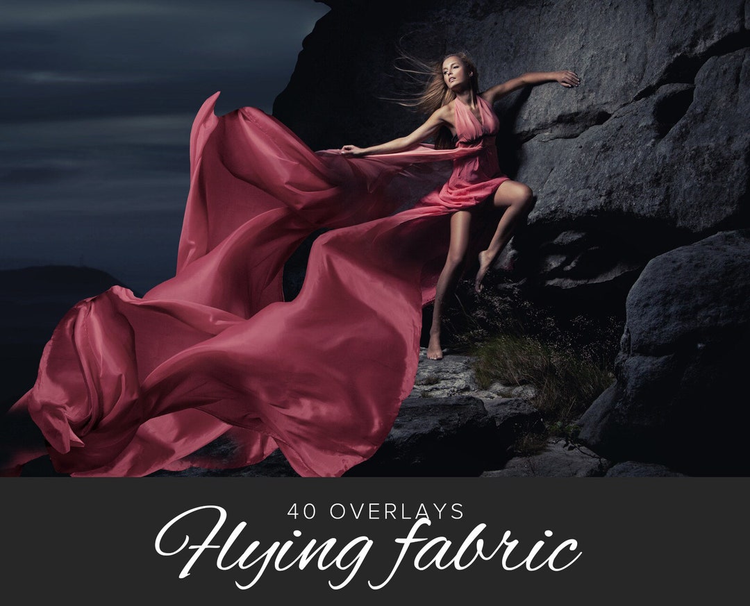 40 Fabric Clothes Flying Photo Overlays, Png: Wind-swept Silk, Colorful ...