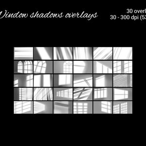 30 Window Shadows Overlay Window Overlays Photoshop MIX - Etsy