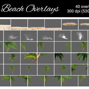 40 Beach Overlay Photoshop Water Splash Palm Overlay Beach - Etsy