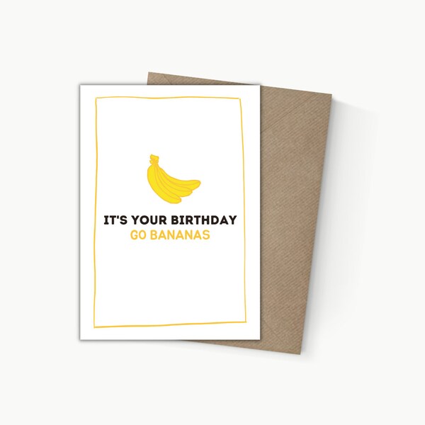 Go Bananas Birthday Card - Etsy