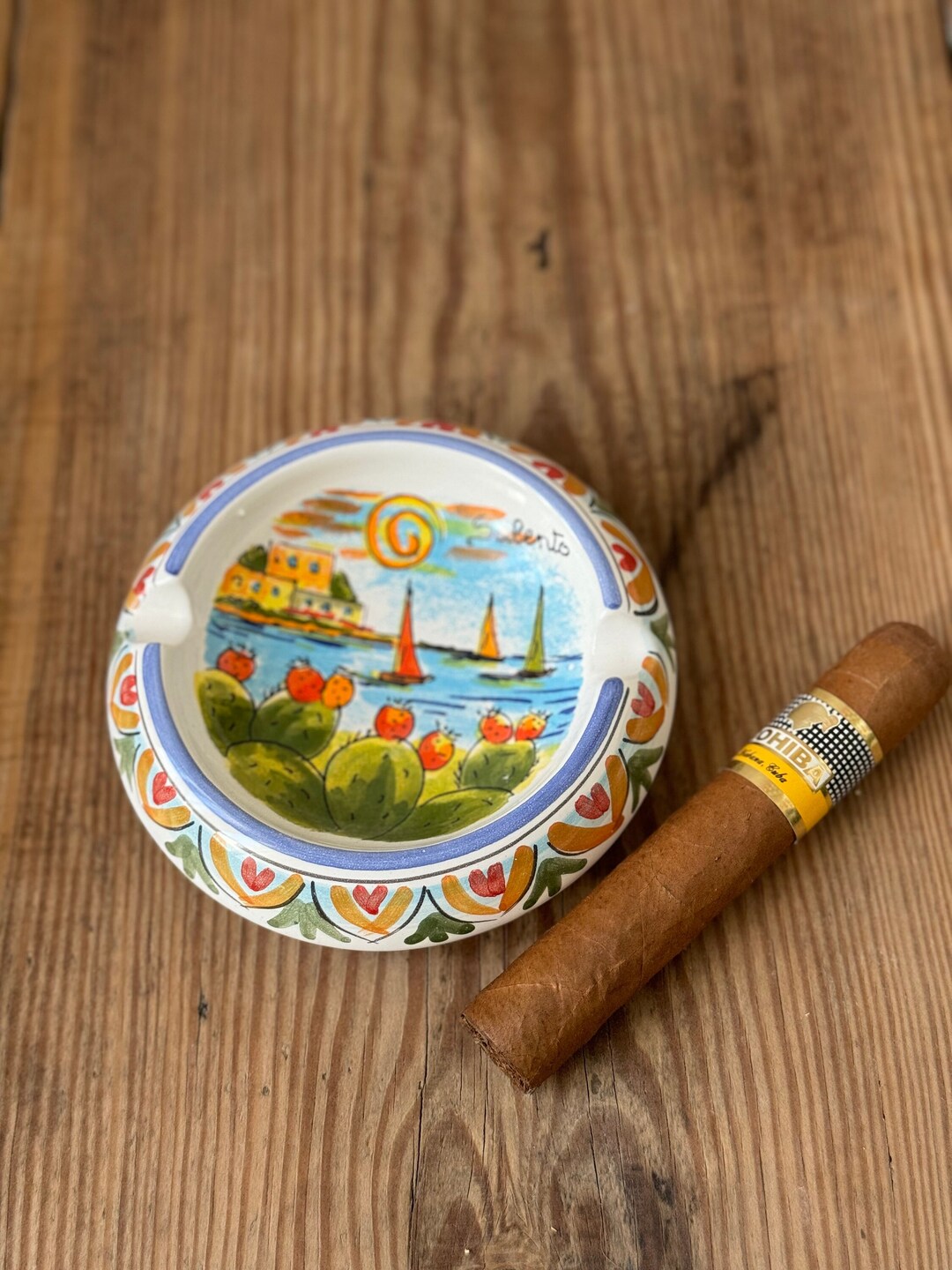 Ceramic Ash Laying Made in Italy Hand-decorated Handmade Puglia Salento ...