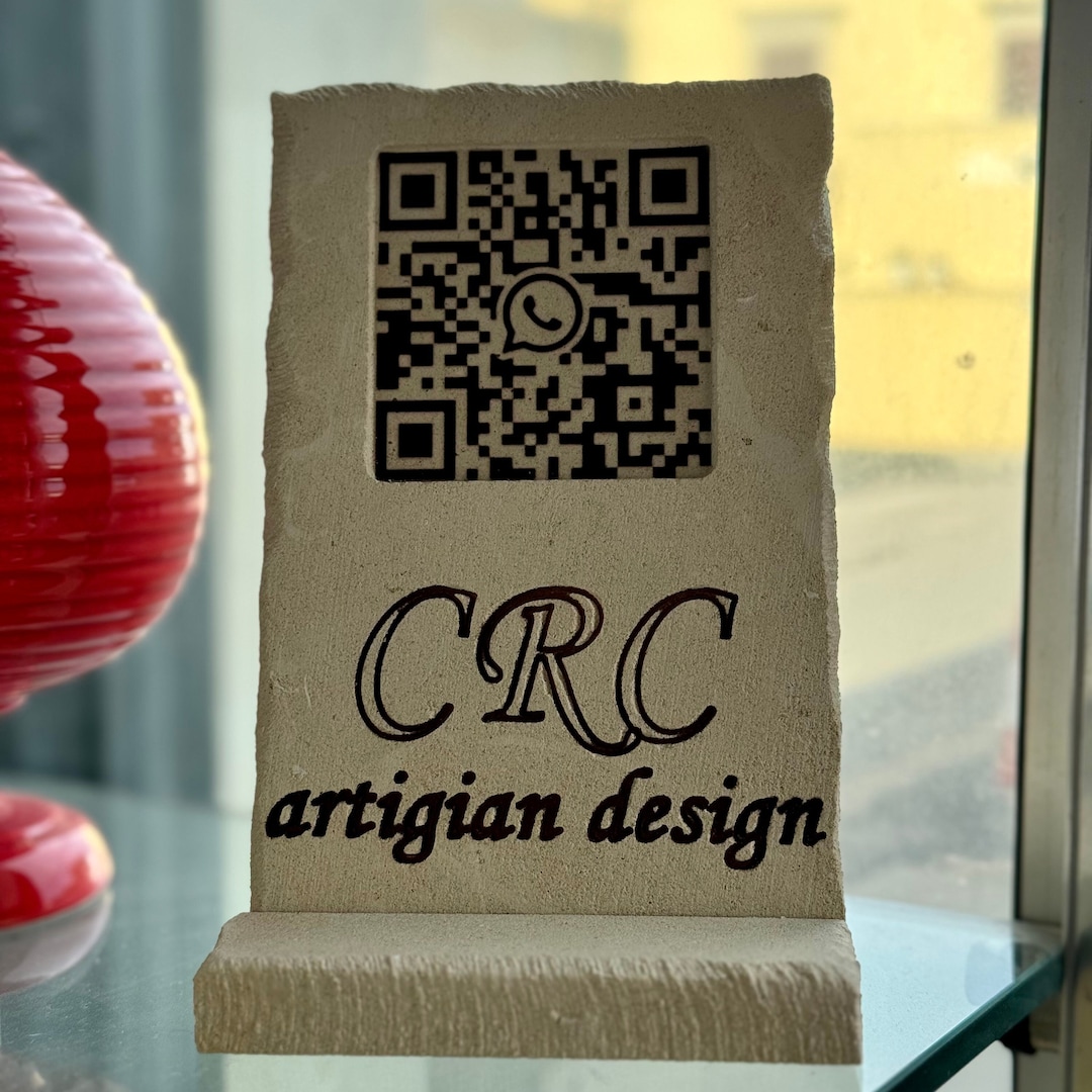 Mini QR Code in Lecce Stone Qr Code Placeholder for Social Media ...