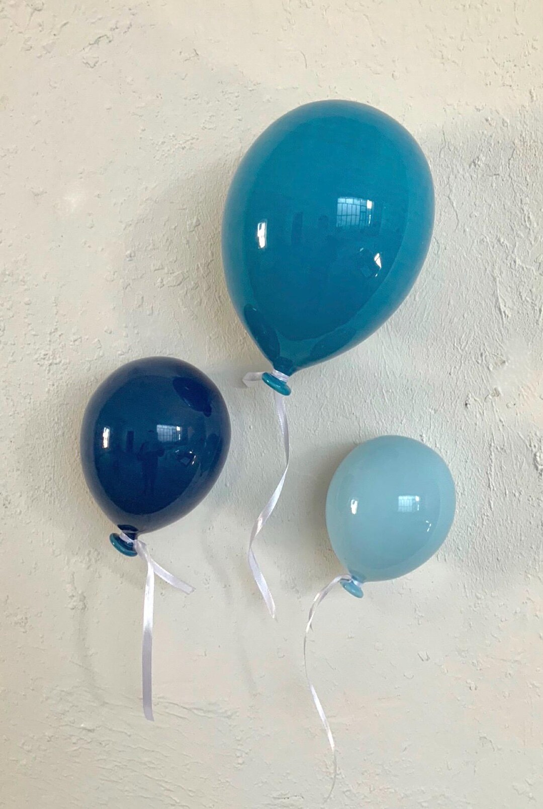 3 Ceramic Balloons| Composition to Fix on the Wall| Ceramic Ballons ...