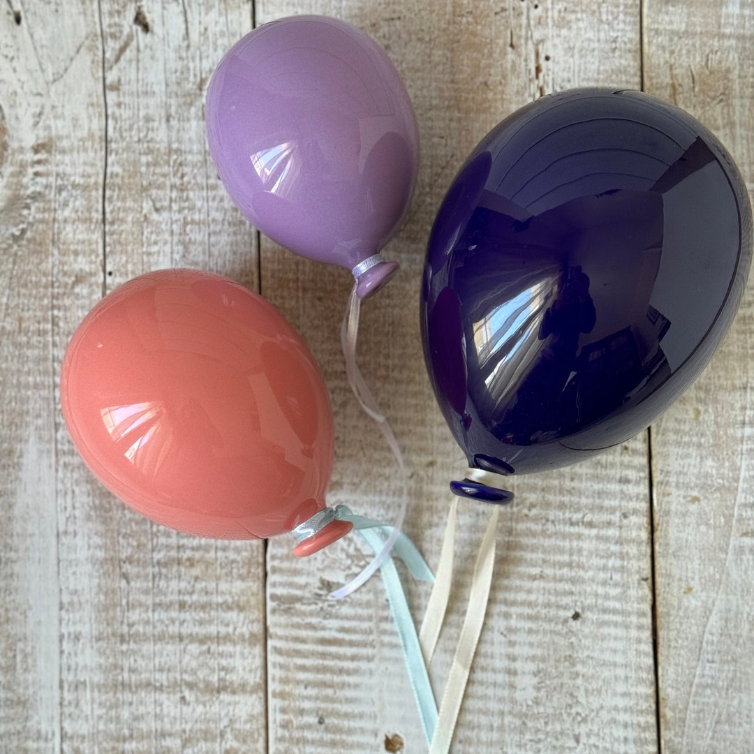 3 Ceramic Balloons Wall Mounted Balloon Composition Ceramic Balloons ...