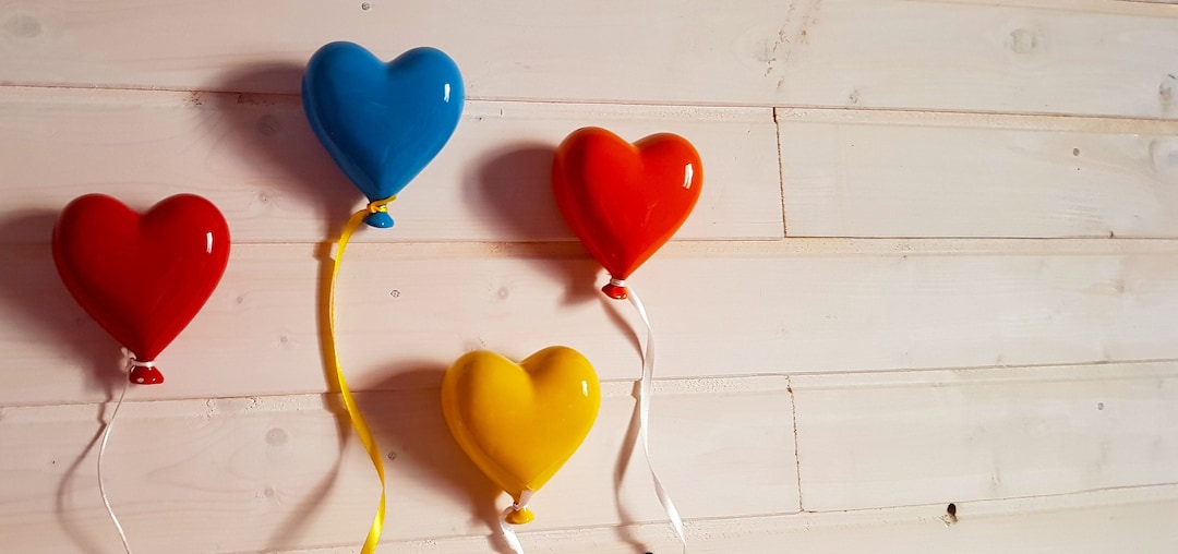 HEART CERAMIC BALLOONS, Ceramic Balloon, Decorative Balloons, Wall ...