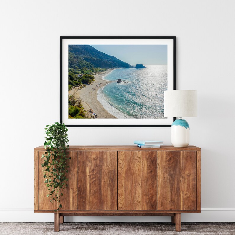 Potami Samos Photography, Aerial Beach Print, Turquoise Ocean Wall Art ...