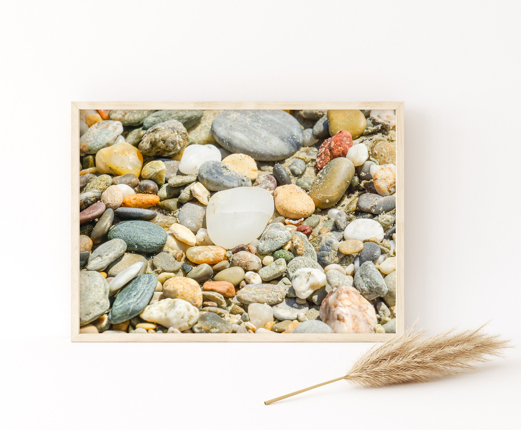 Beach Pebble Stones Print Fine Art Stone Photography Grey - Etsy UK