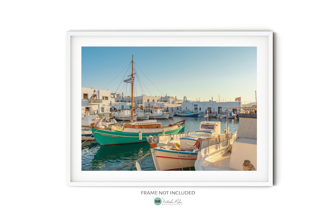 Colorful Fishing Boats Photo, Fine Art Greece Photography, Greek ...