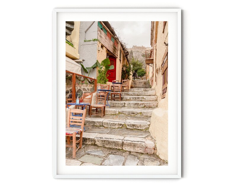 Greek Tavern Photo, Plaka Athens Photography Print, Greece Wall Art ...