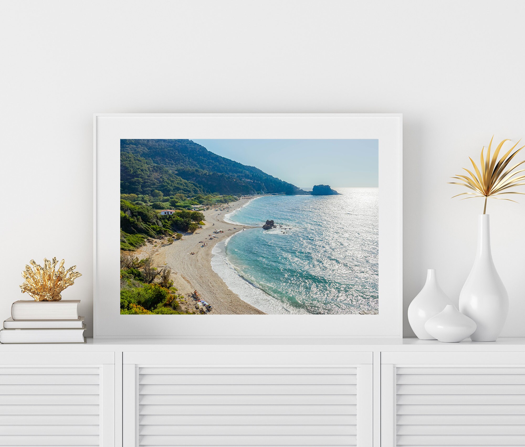 Potami Samos Photography, Aerial Beach Print, Turquoise Ocean Wall Art ...