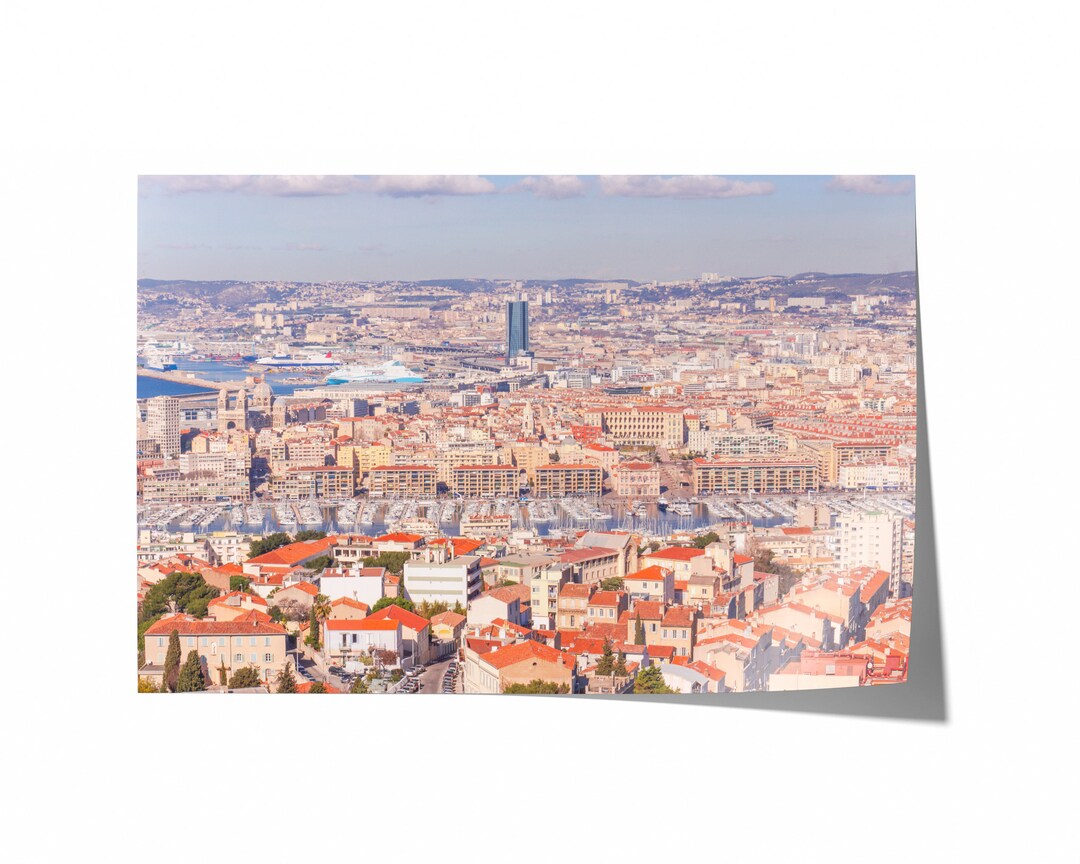 Aerial View of Marseille Print, Fine Art South of France Photography ...