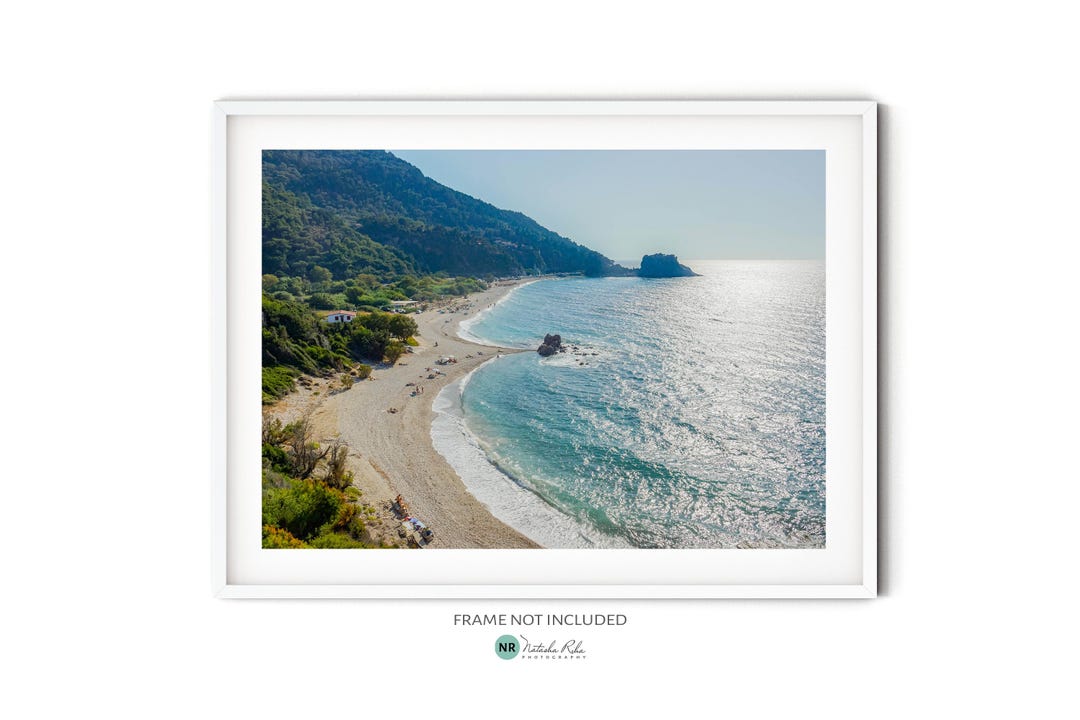 Potami Samos Photography, Aerial Beach Print, Turquoise Ocean Wall Art ...