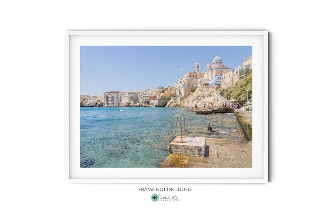 Syros Greek Island Print, Fine Art Greece Photography Print, Colorful ...