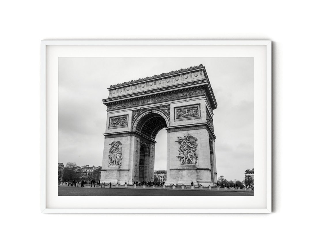 Black and White Arc De Triomphe Print, Fine Art Paris Photography Print ...