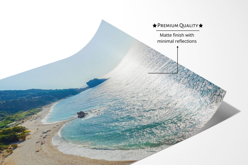 Potami Samos Photography, Aerial Beach Print, Turquoise Ocean Wall Art ...