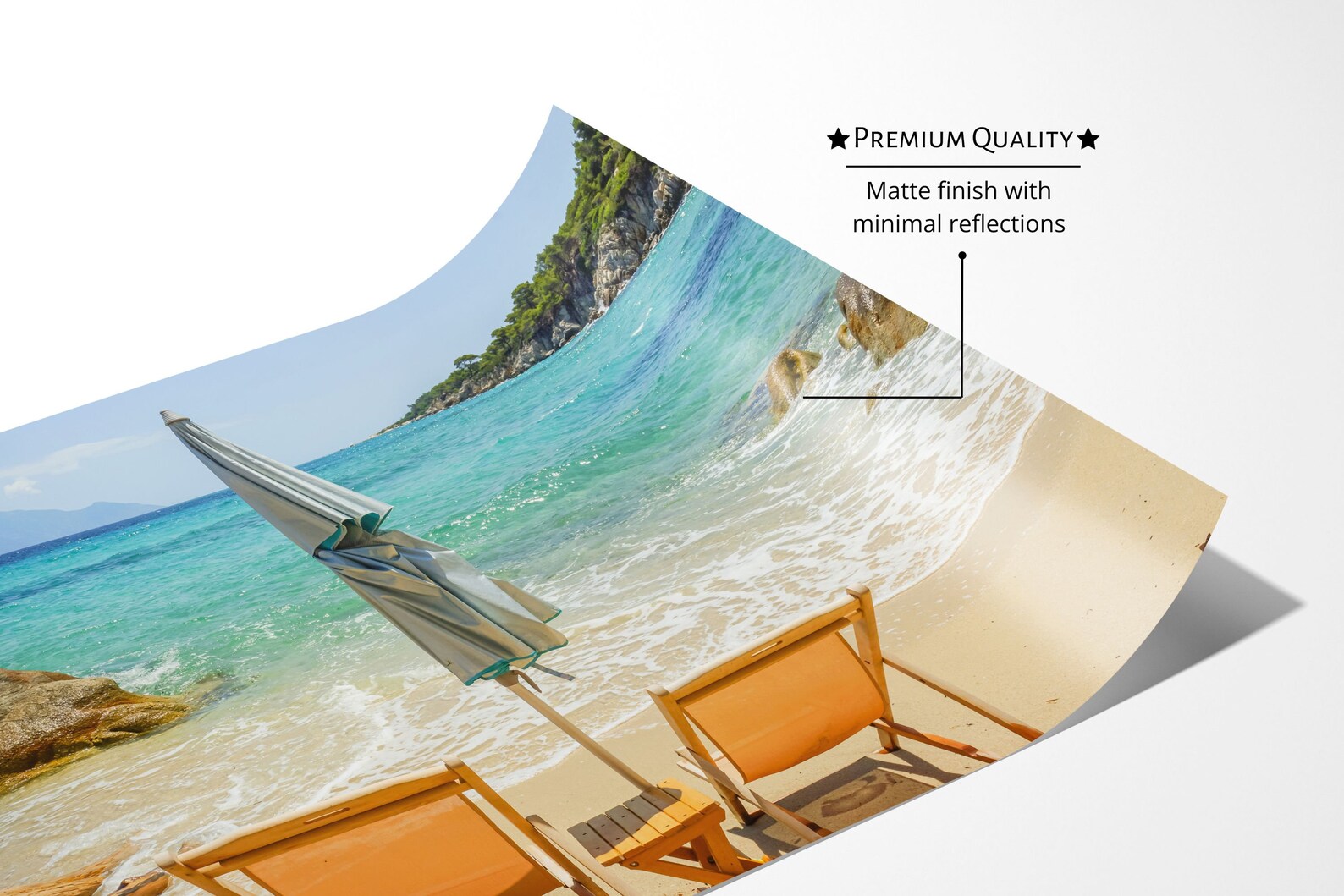 Tropical Beach Chair Print, Fine Art Beach Photography Print, Greek ...