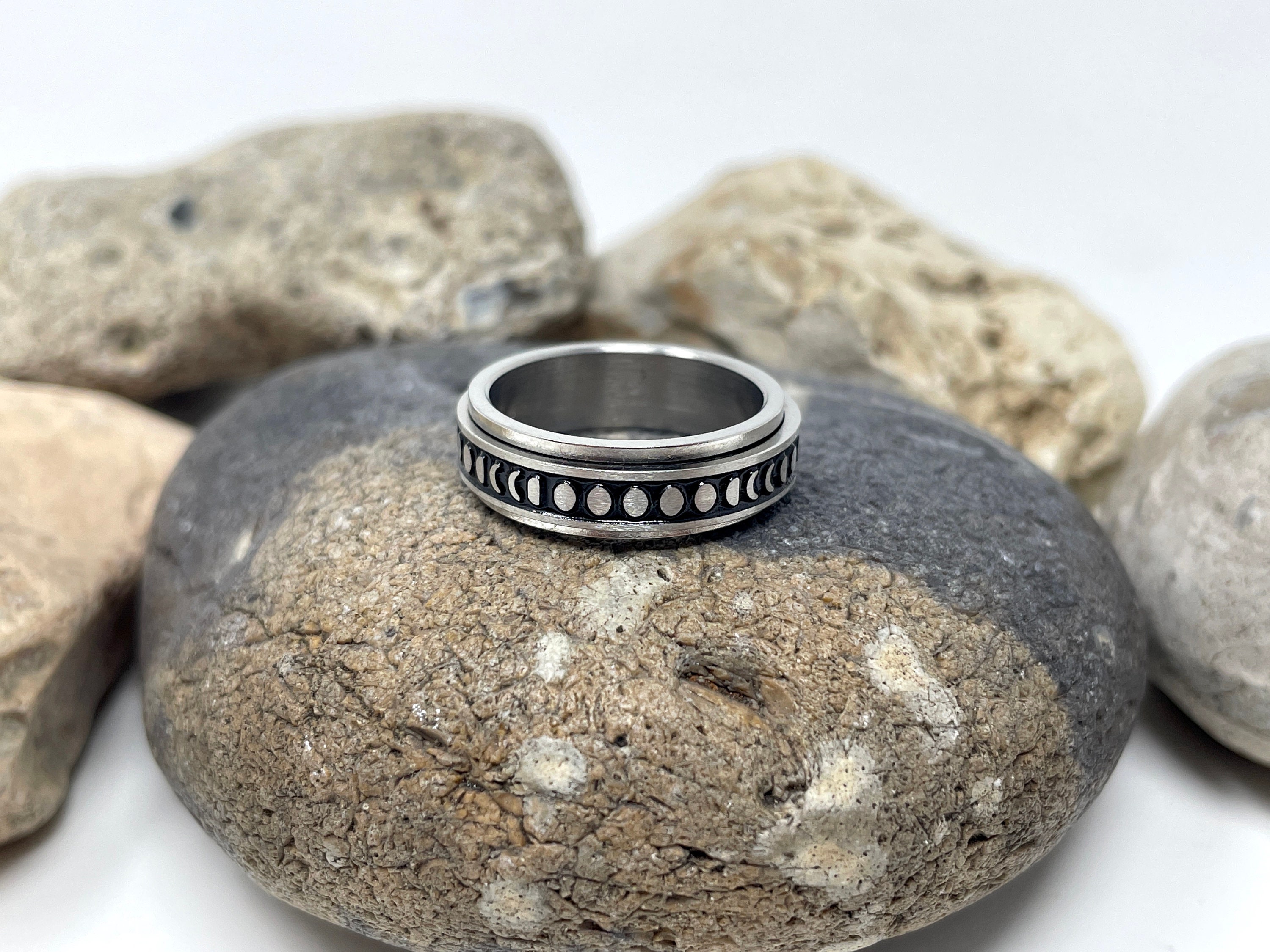 Stainless Steel Spinner Ring Spinning Ring Fidget Ring - Etsy UK