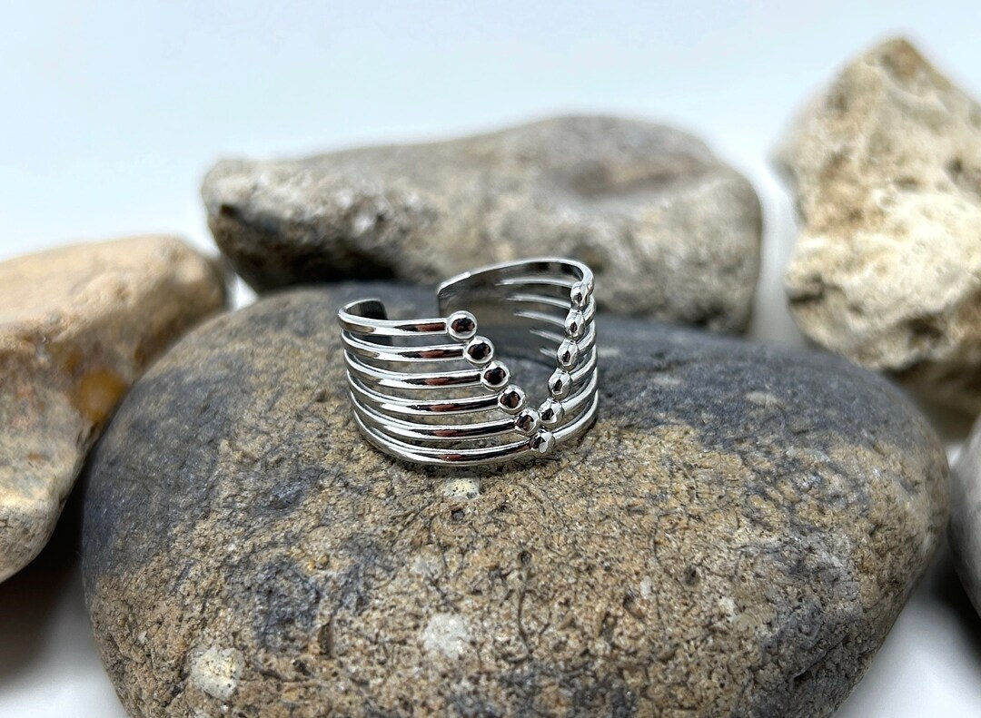 Stainless Steel Ring, Wishbone Ring, Multi Layer Ring, V Ring Band, Thick Ring, Statement Ring ...