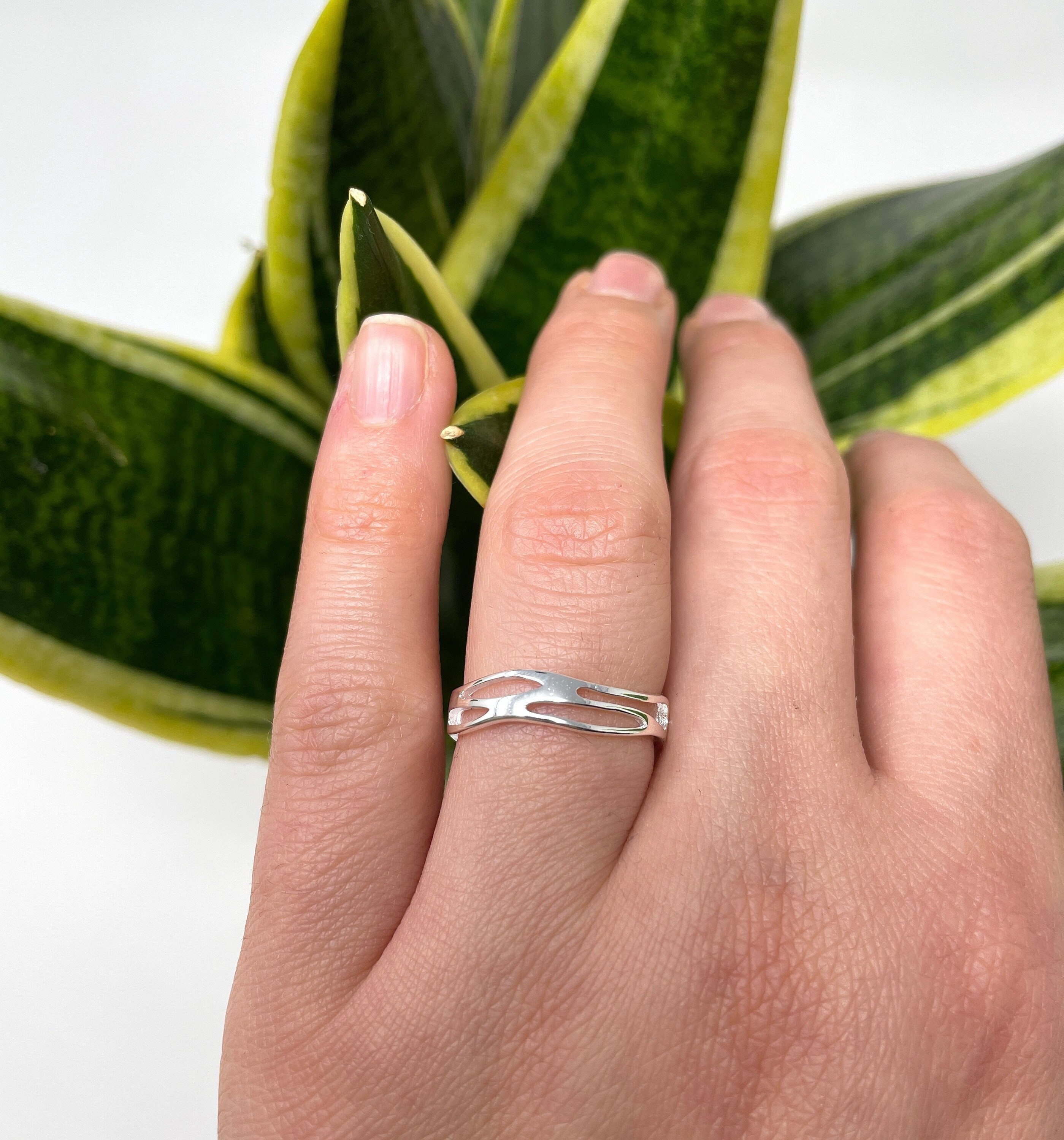 Pandora ring swirling symmetry sterling silver store