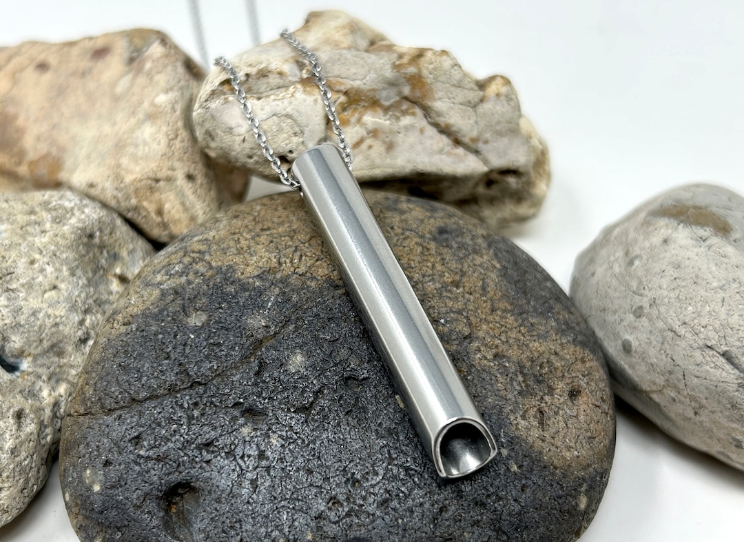 Stainless Steel Anxiety Necklace, Breathing Necklace, Stress Healing ...