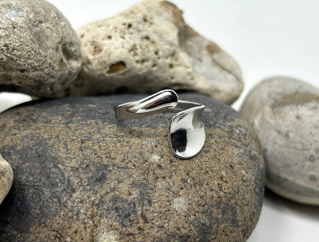Stainless Steel Ring, Bypass Ring, Statement Ring, Multi Layer Ring, Wrap Around Ring, Thumb ...