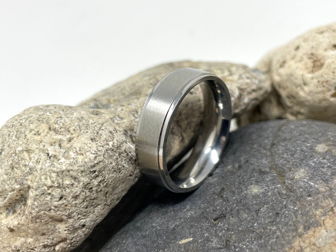 Stainless Steel Ring, 6mm Ring, Steel Band, Thick Ring, Chunky Ring ...
