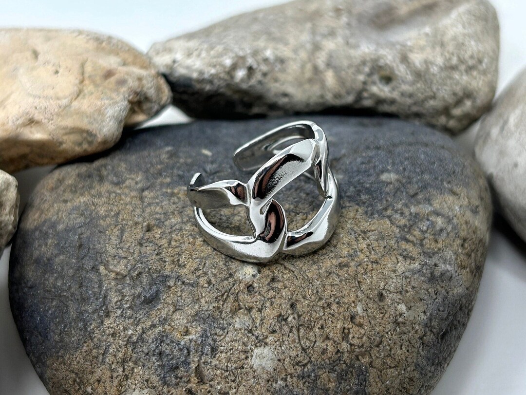 Stainless Steel Chain Ring, Chunky Ring, Thick Ring, Statement Ring ...