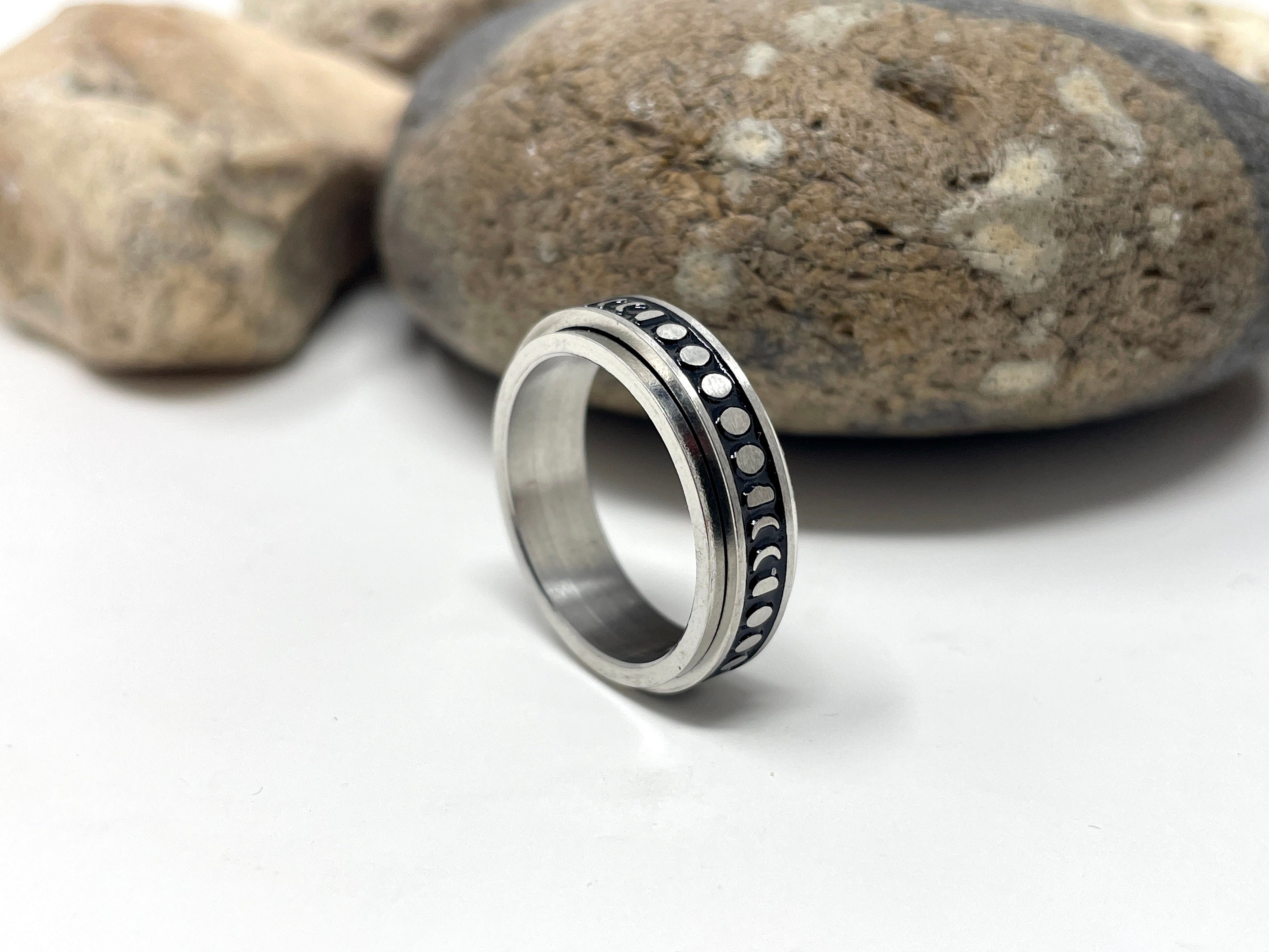 Stainless Steel Spinner Ring Spinning Ring Fidget Ring - Etsy UK